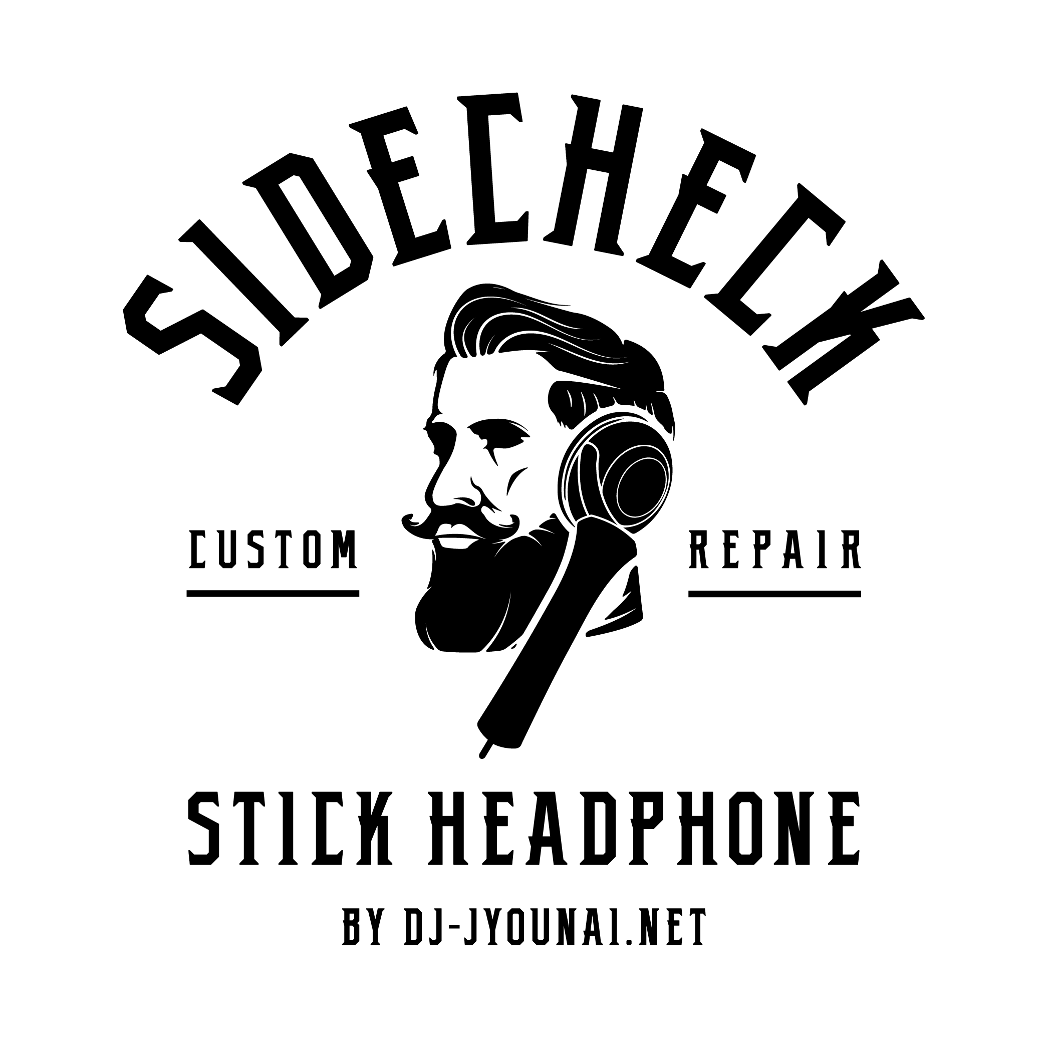 SIDECHECK 片耳ヘッドフォン製作用ロゴ